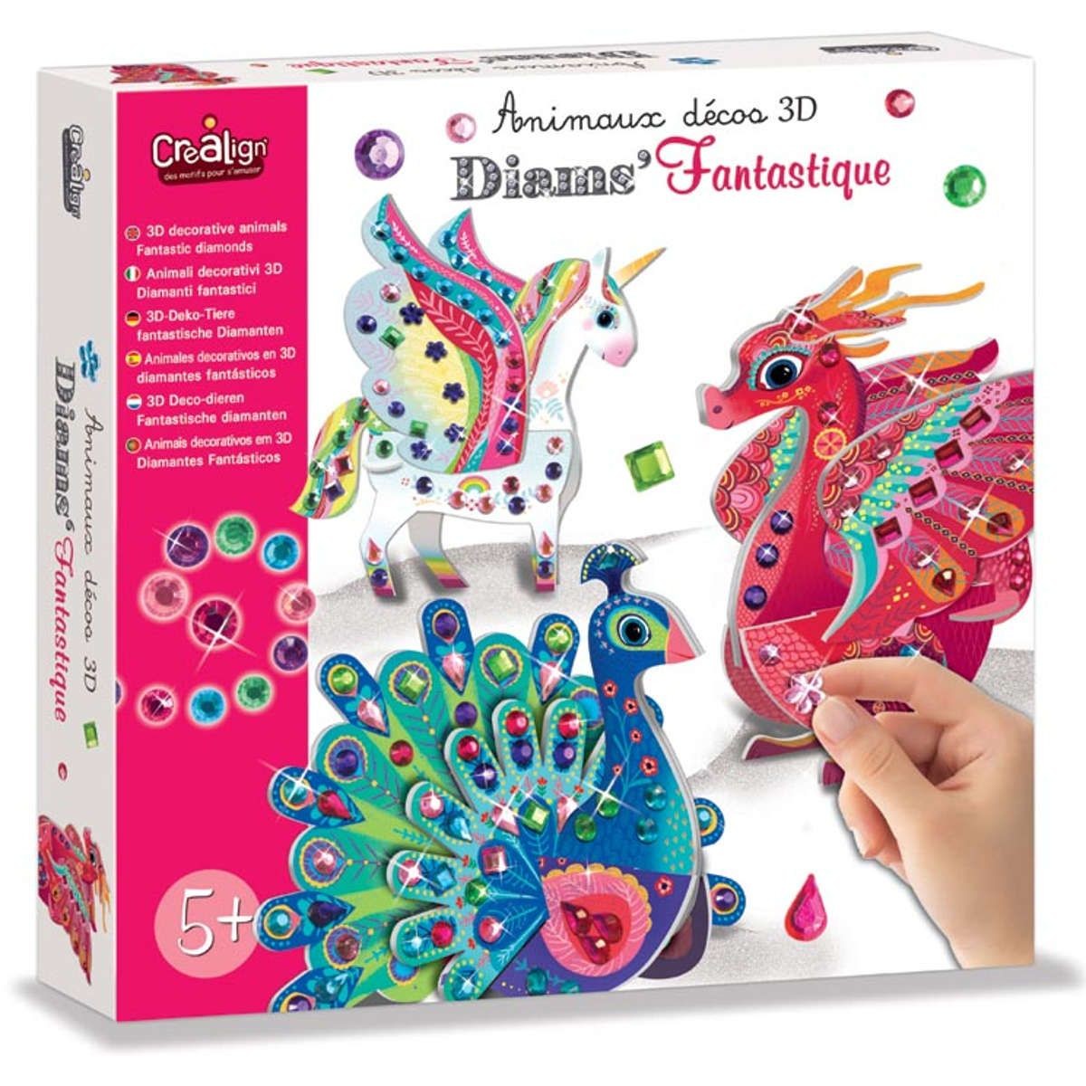 Crea Lign' Zestaw kreatywny Zwierzęta Baśniowe z diamentami +5 | Dadum