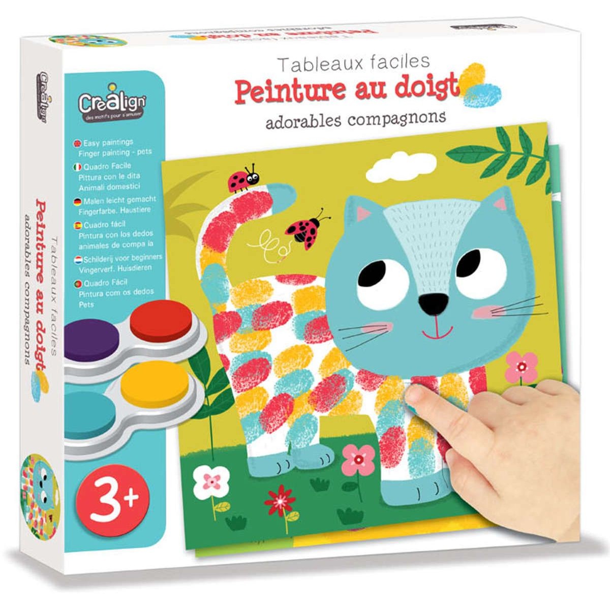 Zestaw plastyczny malowanie palcami zabawka +3, Crea Lign' | Dadum